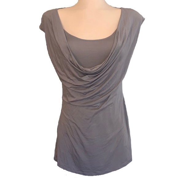 New York & Company | Tops | Soft Grey Deep Cowl Neck | Poshmark